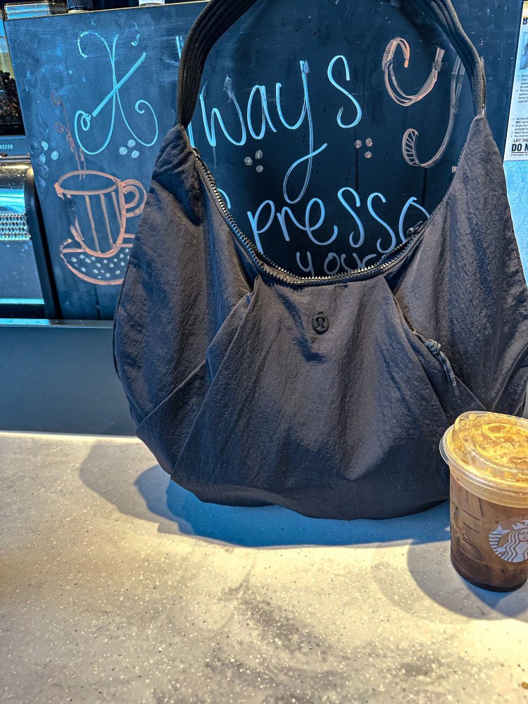 What’s in My Bag Wednesday: Lululemon Pleated Shoulder Bag